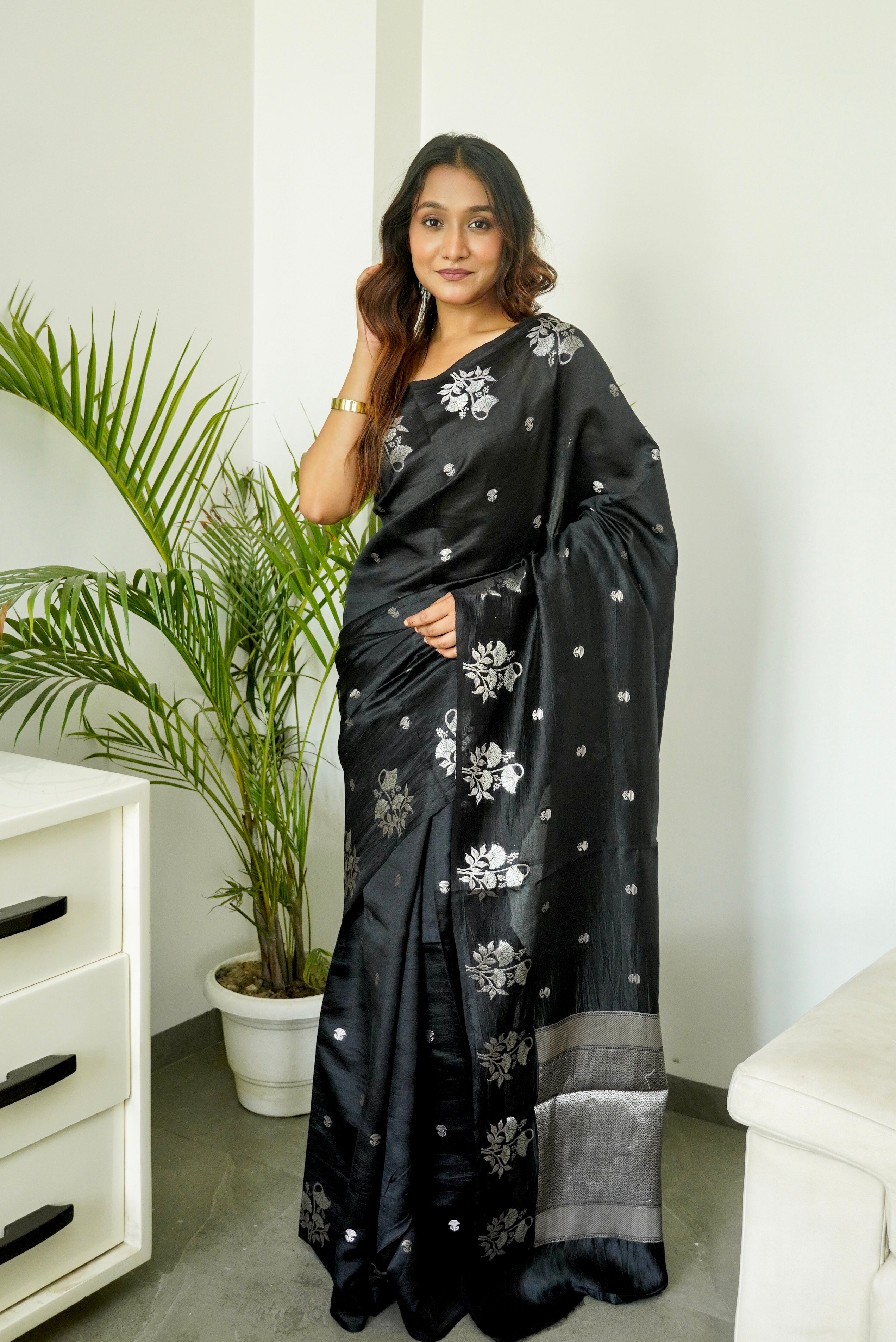 Black Raw Mango - Ethereal Silk – Hamjoli Banaras
